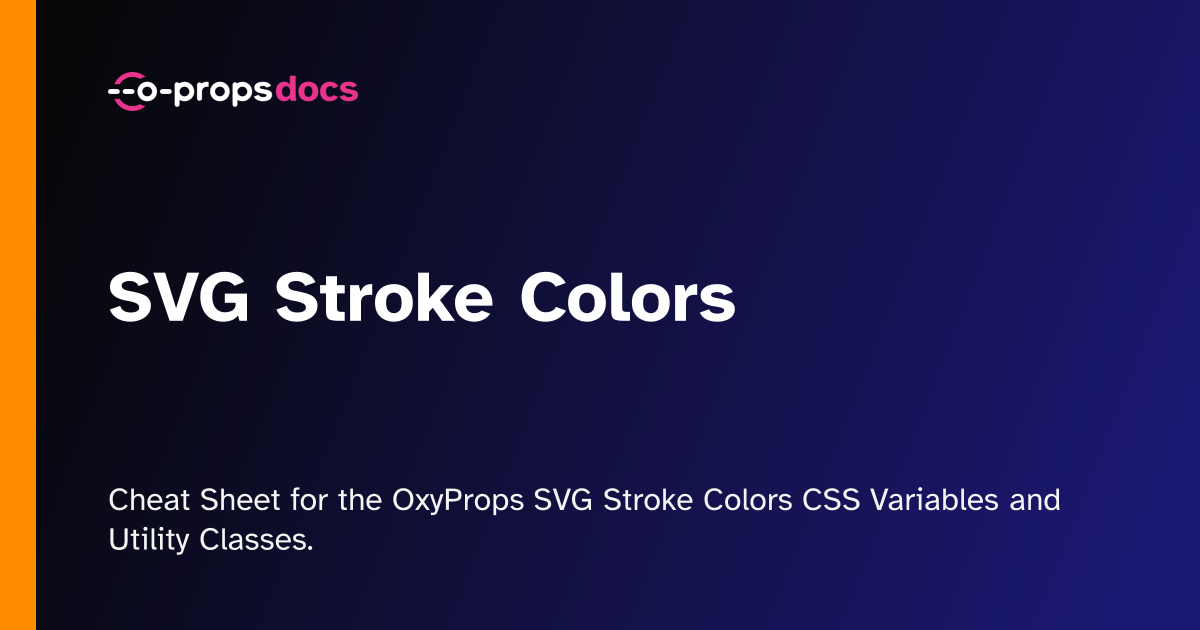 SVG Stroke Colors | OxyProps Documentation